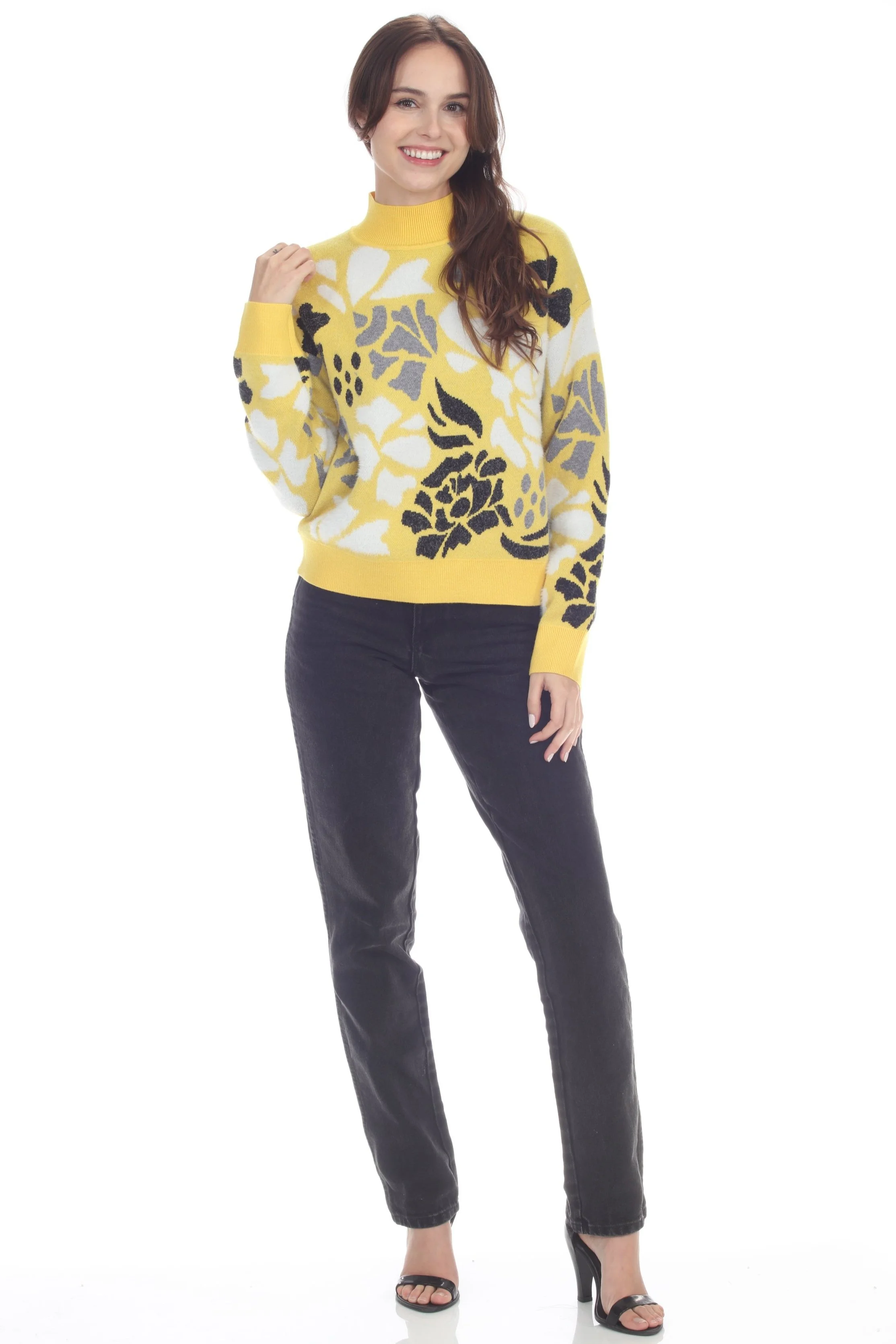Maxine Floral Knit Sweater — Rain + Rose On Trend Novelty Maxine Floral Knit Sweater — Rain + Rose On Trend Novelty